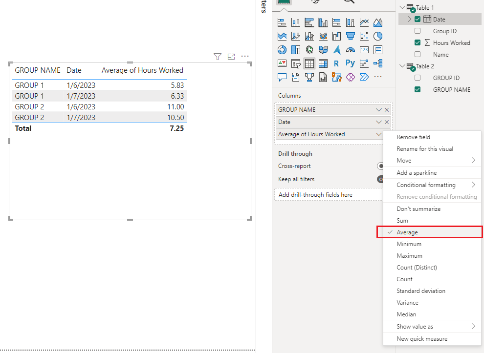Solved: Average for a group in a different table - Microsoft Fabric Community