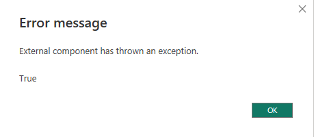 Error message - Microsoft Fabric Community