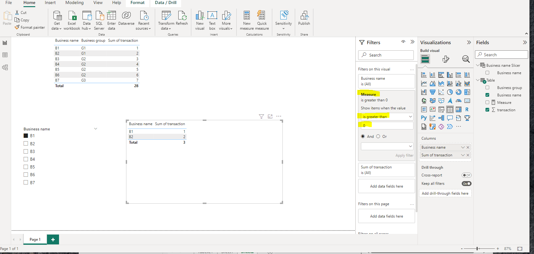 Solved: Filter Table in PowerBi based on a slicer - Microsoft Fabric Community