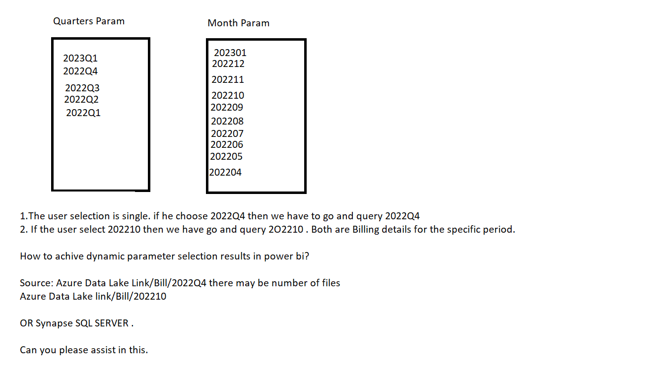 How to fetch parquet file or SQL data based on use... - Microsoft ...