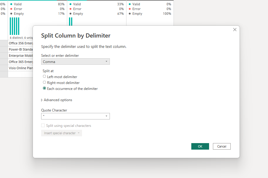 Split column - Microsoft Fabric Community