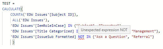 Include AND Exclude in Calculate Measure - Microsoft Fabric Community