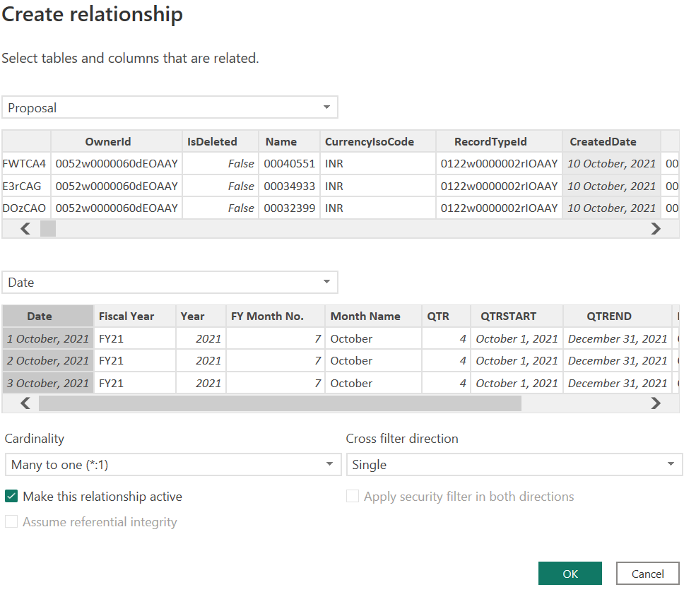 Unable to create reports from Salesforce based on ... - Microsoft ...