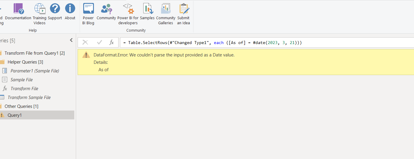 HELP: We couldn't parse the input provided as a Da... - Microsoft ...