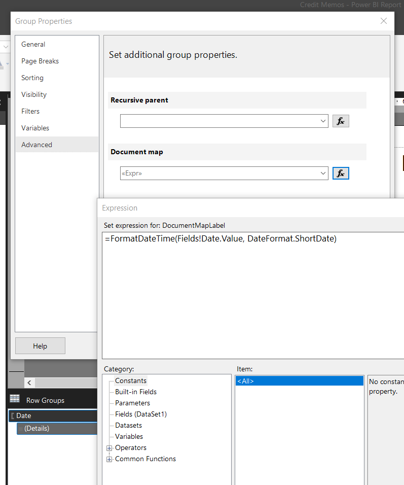 Document map in paginated report - Microsoft Fabric Community