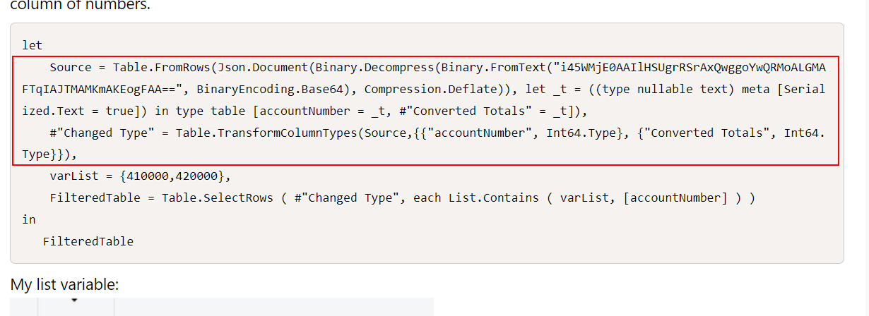 Member Filter based on List of Values - Microsoft Fabric Community
