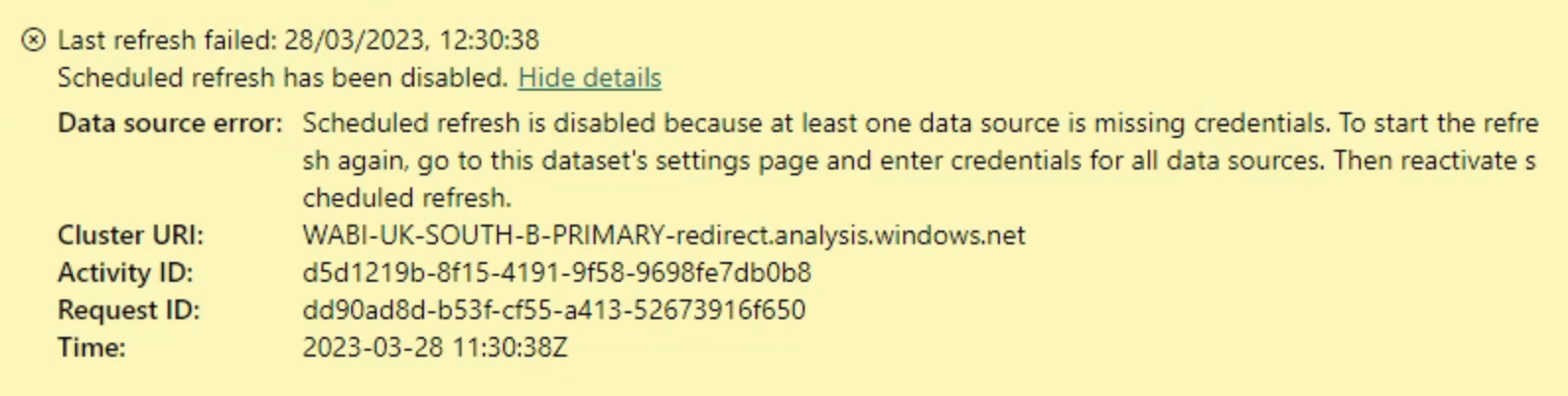 Schedule Refresh greyed out for One Drive data sou... - Microsoft ...