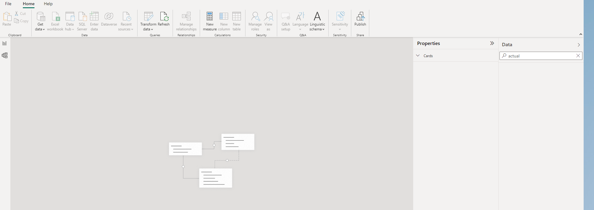 Model View is blank (direct query mode) - Microsoft Fabric Community