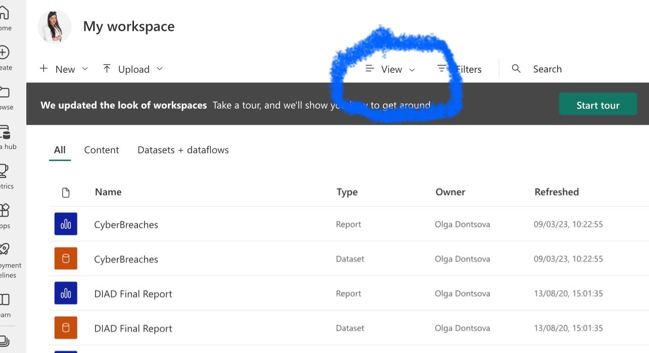 Power BI My Workspace vs Deskstop - where to find... - Microsoft Fabric ...
