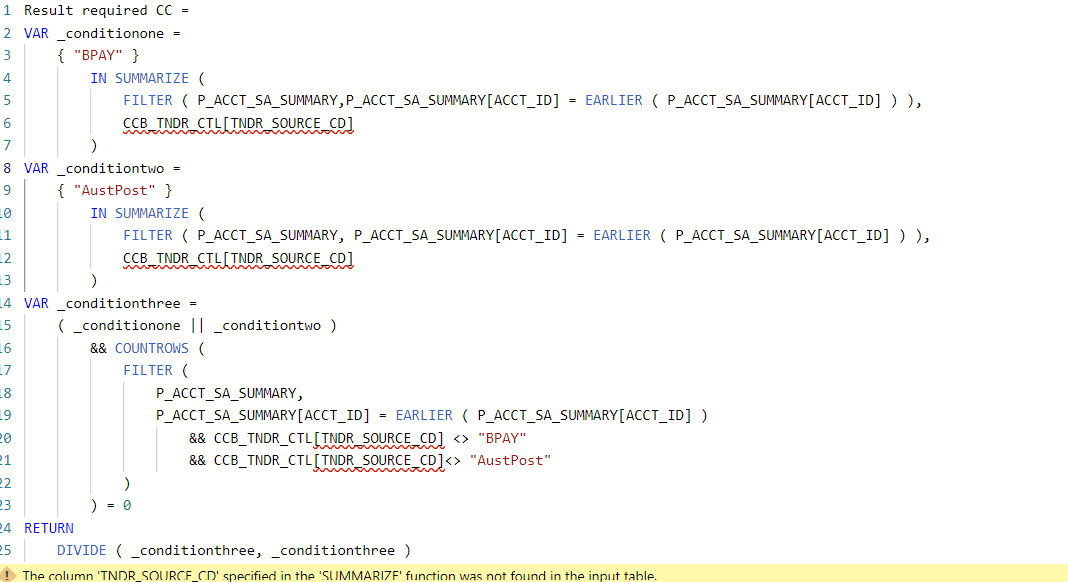 Solved: Help with DAX code that groups by ACCT_ID and look ...