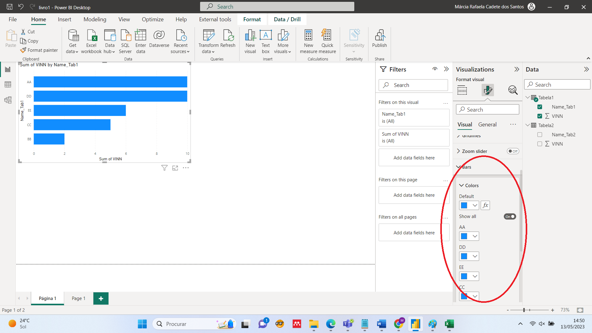 TOP N chart - same colors - Microsoft Fabric Community