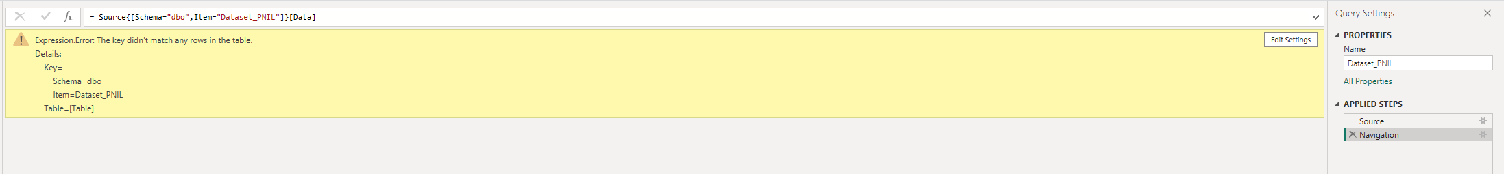 Solved: The key didn't match any rows in the table - SQL D ...