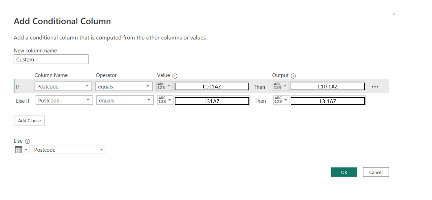 Solved: Formatting Postcodes - Microsoft Fabric Community