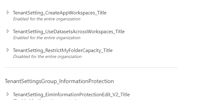Tenant Settings Labels all showing _title - Microsoft Fabric Community