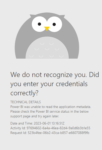 We do not recognize you. Did you enter your creden... - Microsoft ...