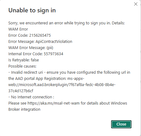 Unable To Sign in Power BI Desktop - Microsoft Fabric Community