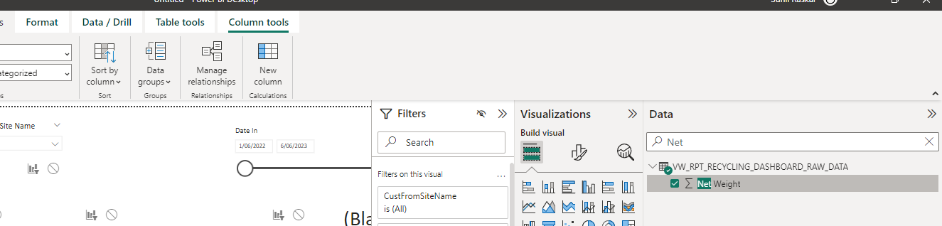 Column Tools tab does not show up - Microsoft Fabric Community