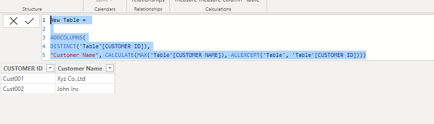 Solved: Create Customer table from Sale table with multipl ...