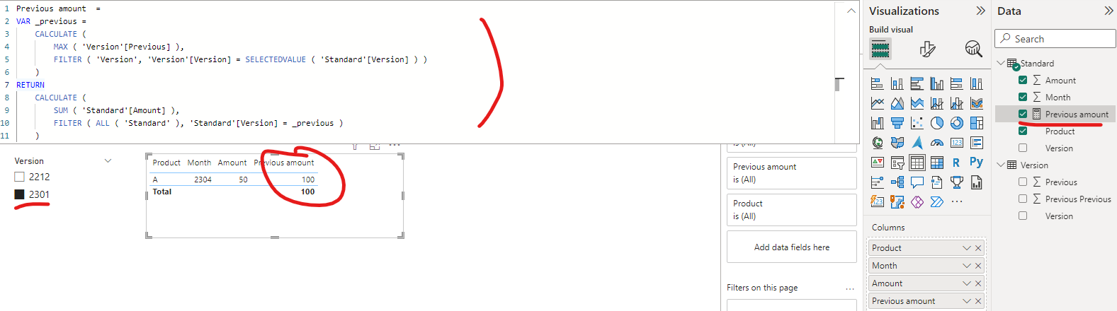 Solved: Measure sum based on lookup-ed version - Microsoft Fabric Community