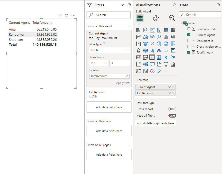 Solved: Need help to get top 10 values of Gross invoice am ...