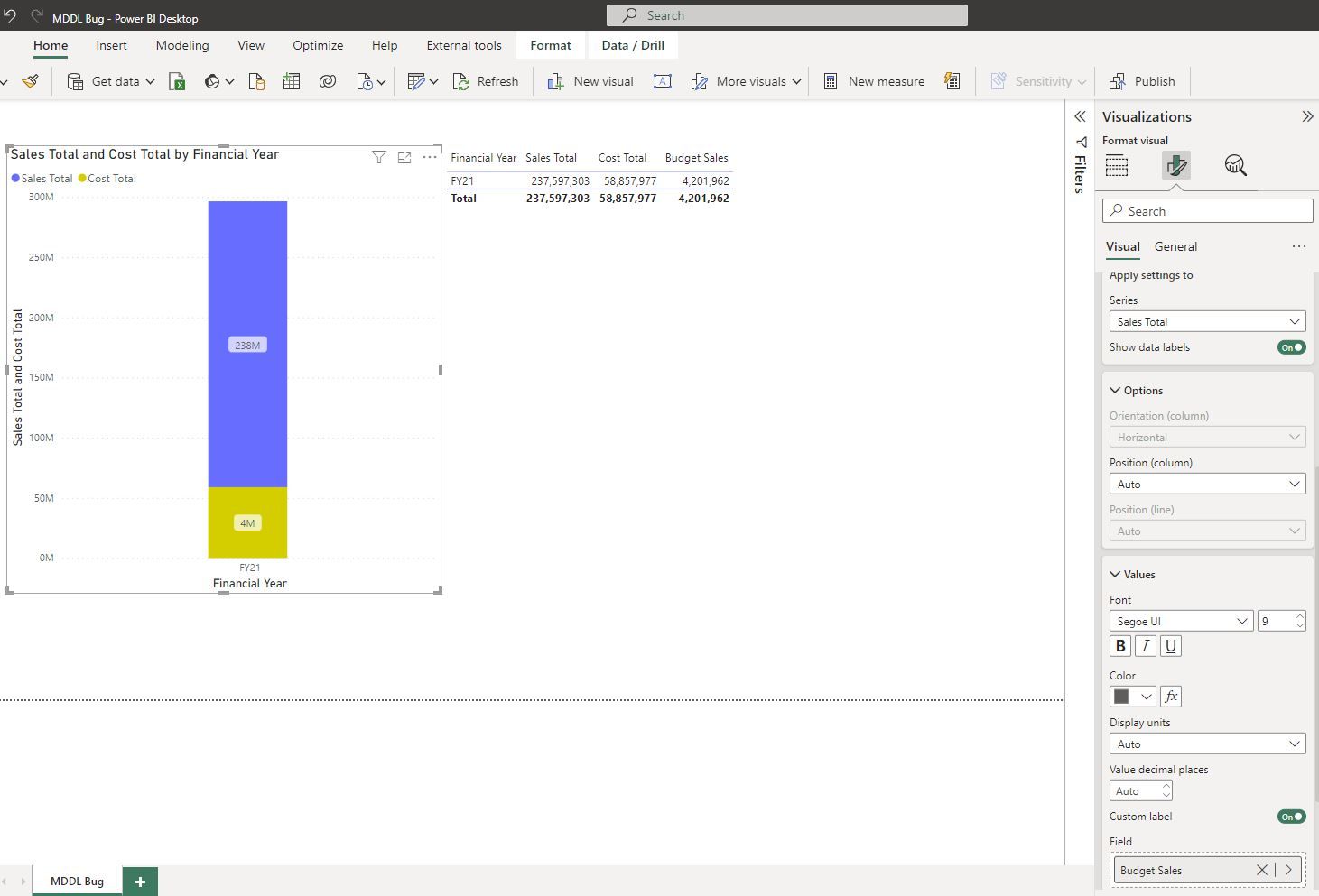 Measure driven data labels bug in lne and stacked ... - Microsoft ...
