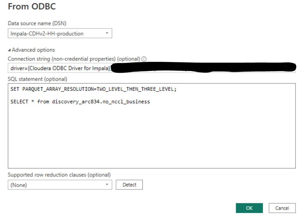 How to set a query option in ODBC connector in Pow... - Microsoft ...