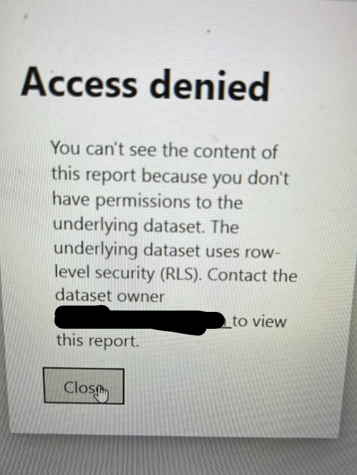 Solved: Customize RLS access error message - Microsoft Fabric Community
