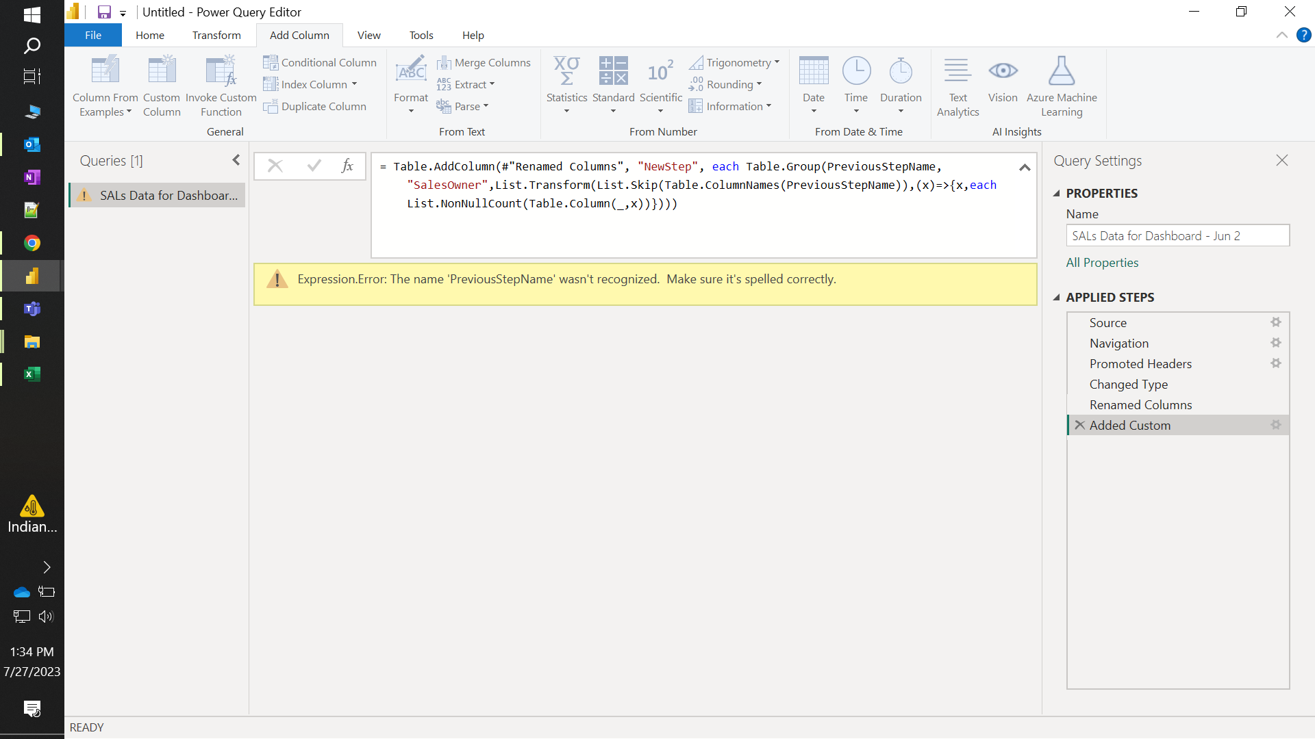 Need Help with Power Query - Microsoft Fabric Community