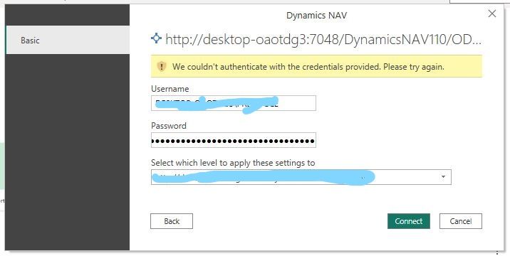 Dynamic NAV Connection Issue: "We couldn't authent... - Microsoft ...