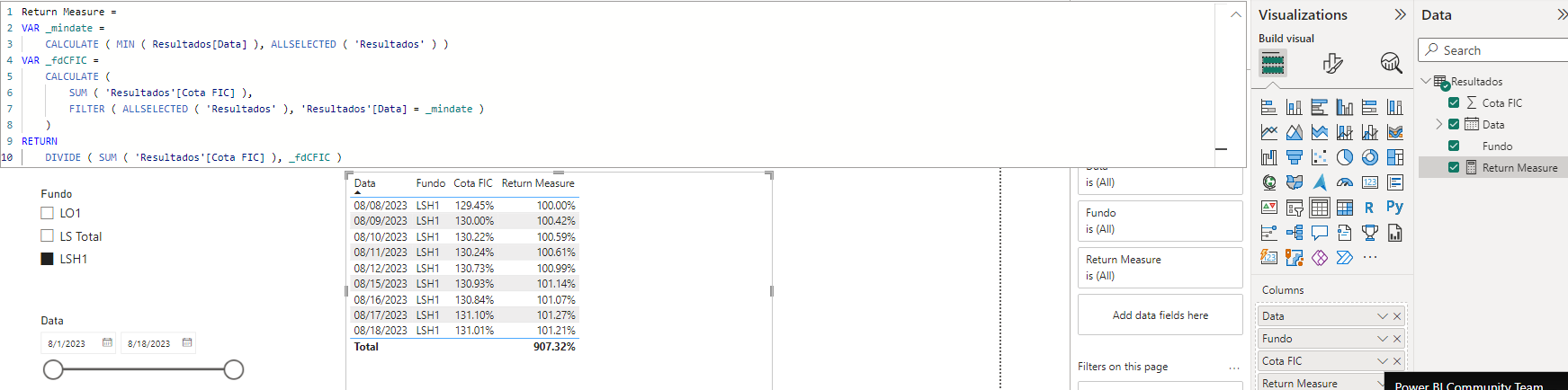 Solved: Create a dynamic return measure in power BI - Microsoft Fabric ...
