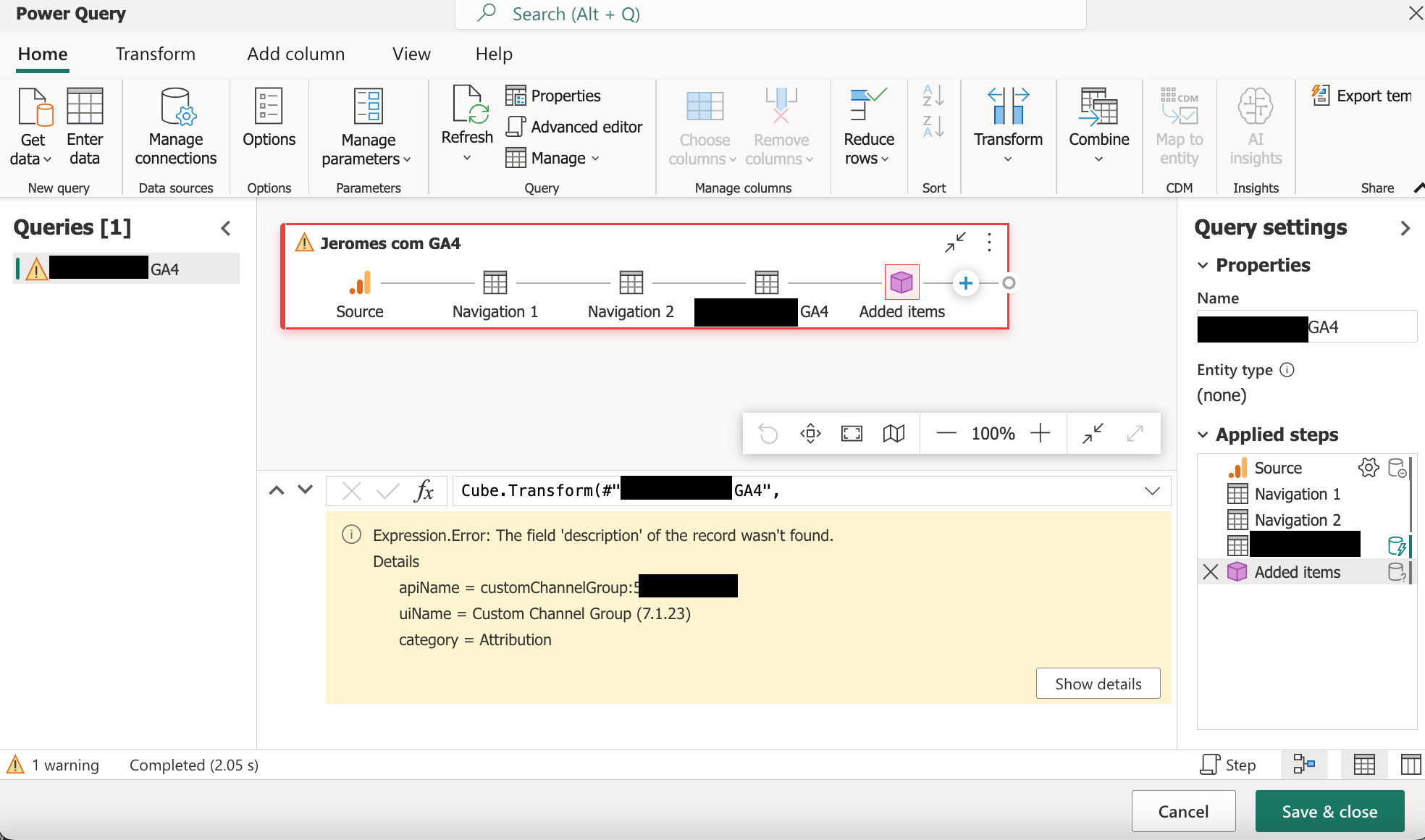 GA4 Connector Bug - Microsoft Fabric Community