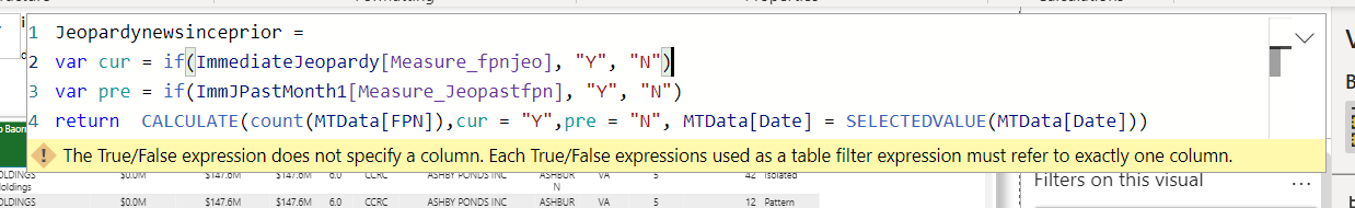 error message Dax expression - Microsoft Fabric Community