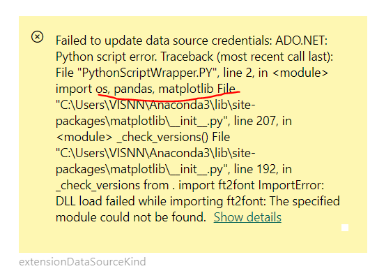 Trying to Refresh a python Script in Power BI usi... - Microsoft Fabric ...