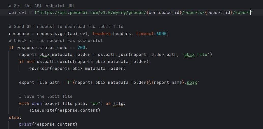 Power Bi reports exporting through api - Microsoft Fabric Community