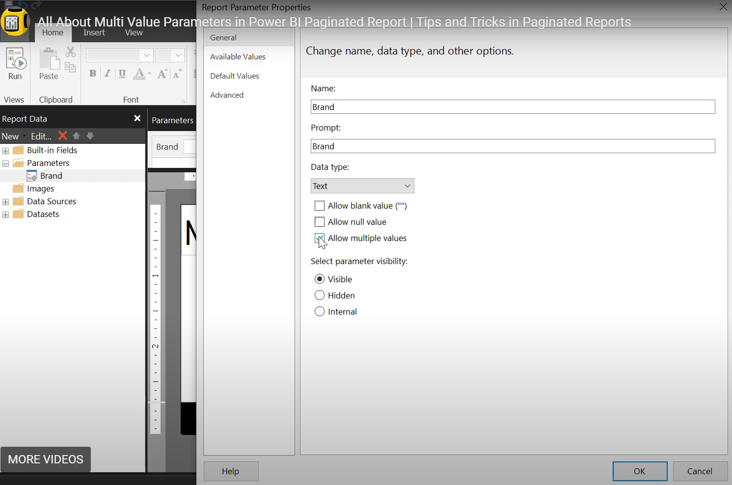 Declaring variables in Power BI Report Builder - Microsoft Fabric Community