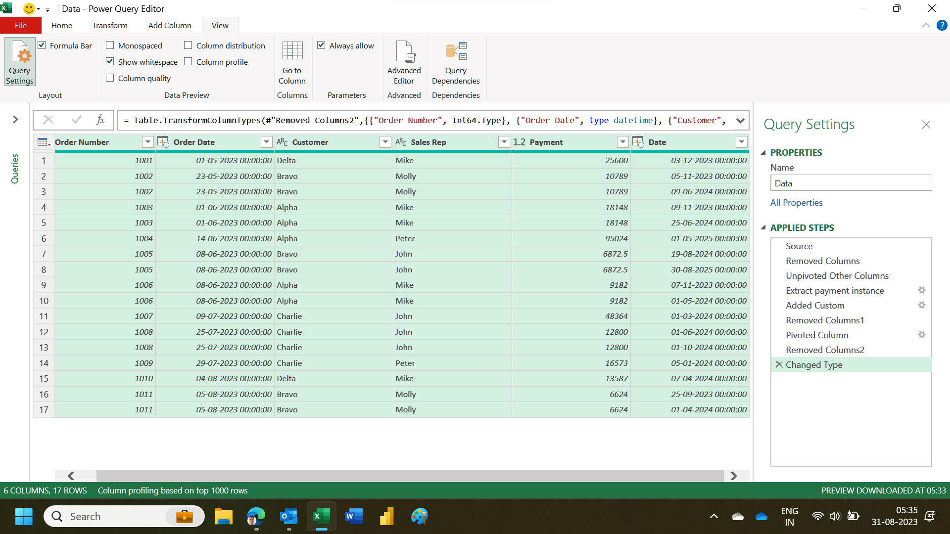 Solved: Stacked Bar Chart Help - sum of payments by catego ...
