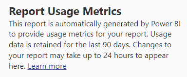Power BI View Usage Metrics Report - Microsoft Fabric Community