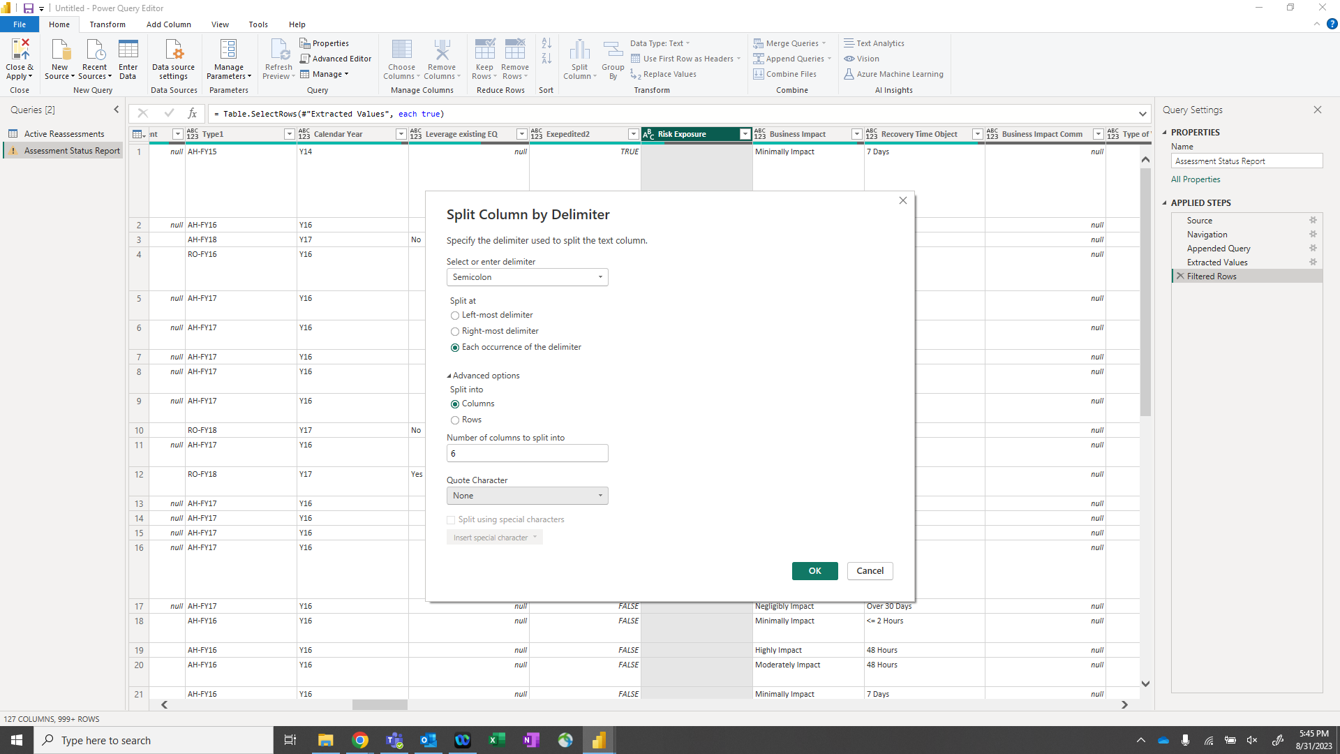 Splitting Multiple Choice Column into Distinct Col... - Microsoft ...