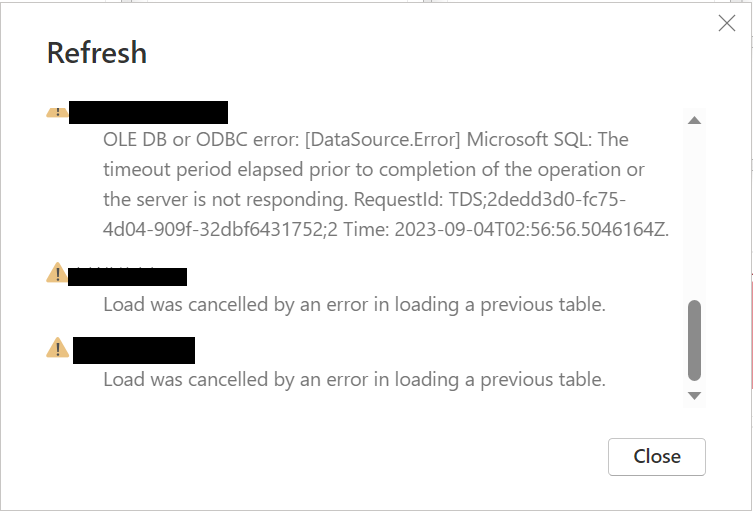 Refresh error on Power BI connected to CRM Dynamic... - Microsoft ...