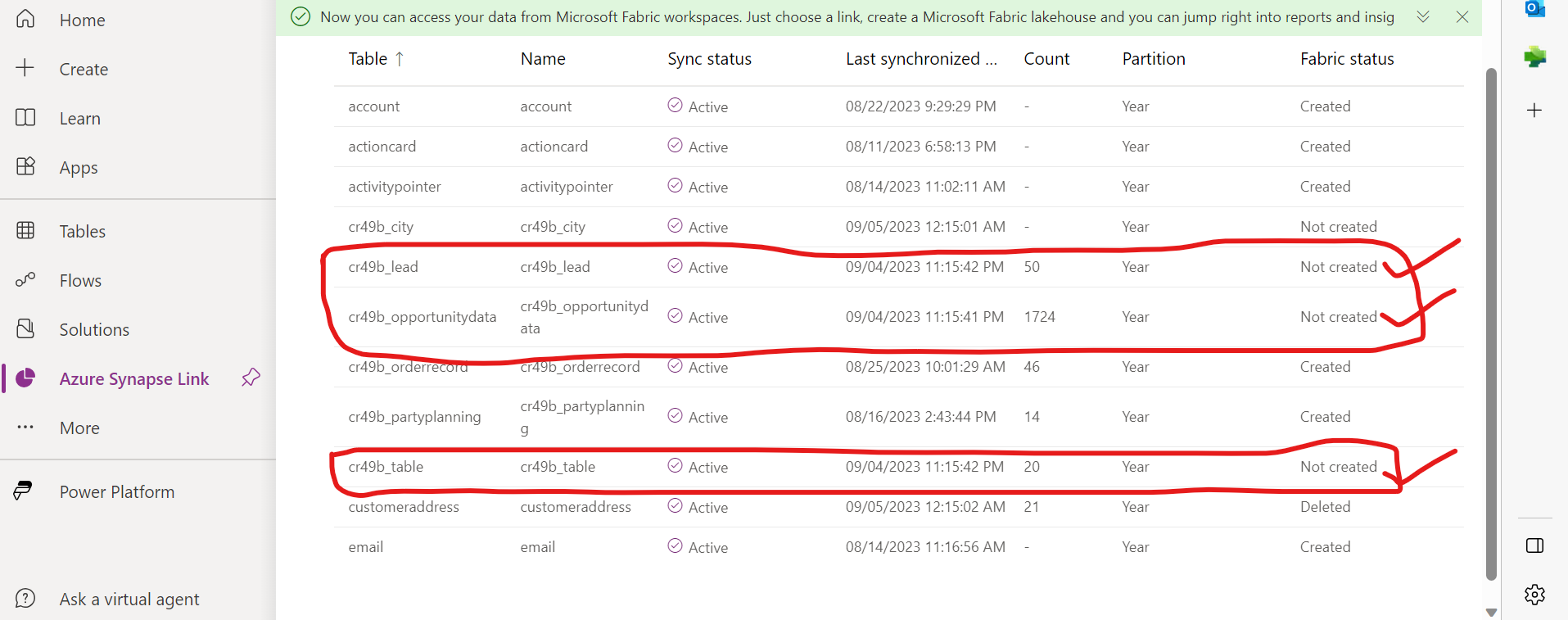 Azure Synapse Link for dataverse In Microsoft Fabr... - Microsoft ...