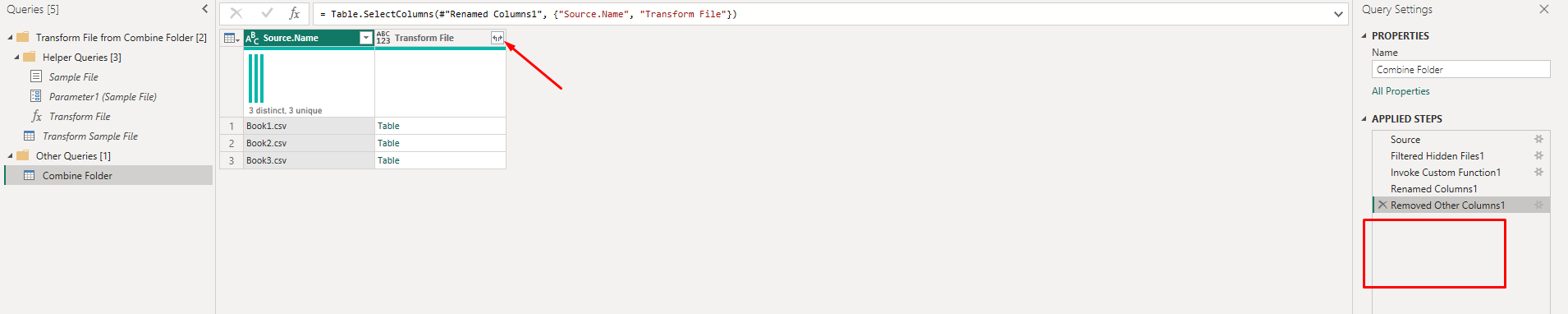 How can i change first row to headers before combi... - Microsoft ...
