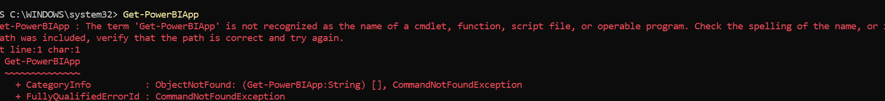 Power bi powershell cmdlets - Microsoft Fabric Community