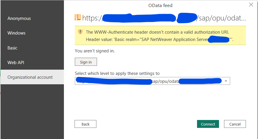 Solved: Can't connect to SAP Odata Feed in Power BI - Microsoft Fabric ...