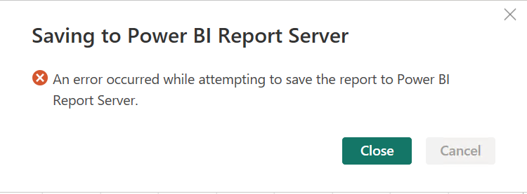 Unable to publish to Power BI Report Server - Microsoft Fabric Community