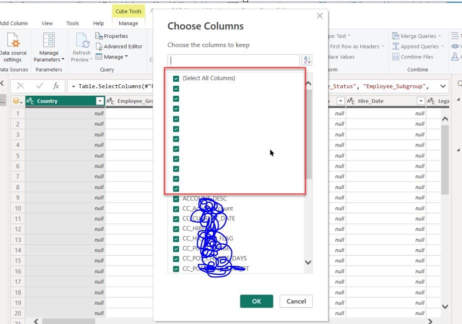 HANA Calculation view few columns showing blank - Microsoft Fabric ...
