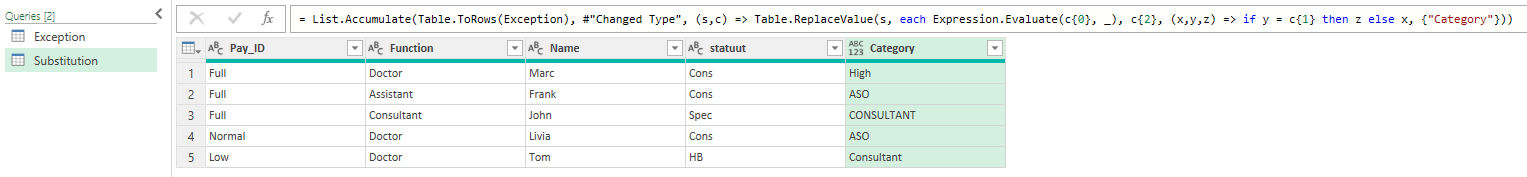 Need help with dynamic exception table for replaci... - Microsoft ...