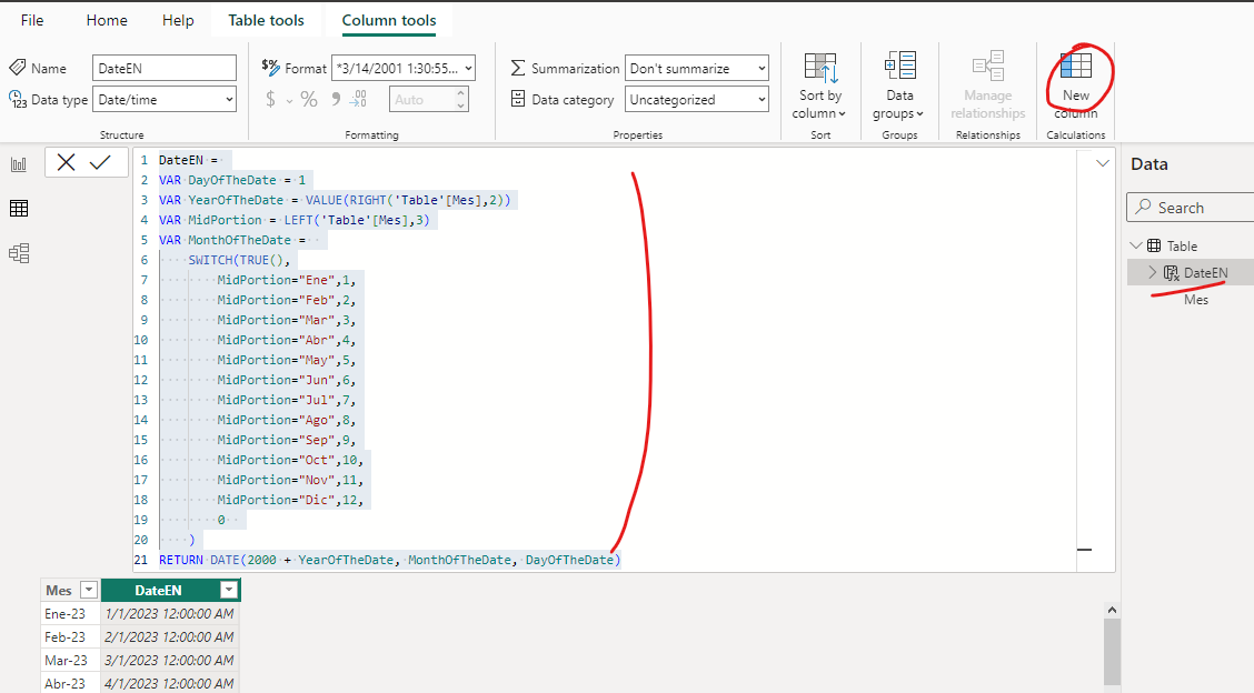 Fecha en español con formato mmm-yy convertirla a ... - Microsoft ...