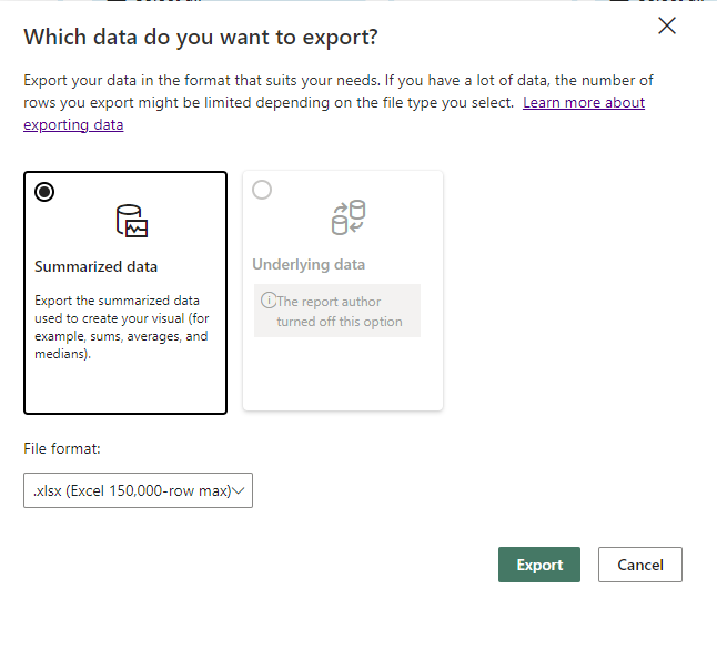Keep the same format when export the PBI Matrix to... - Microsoft ...